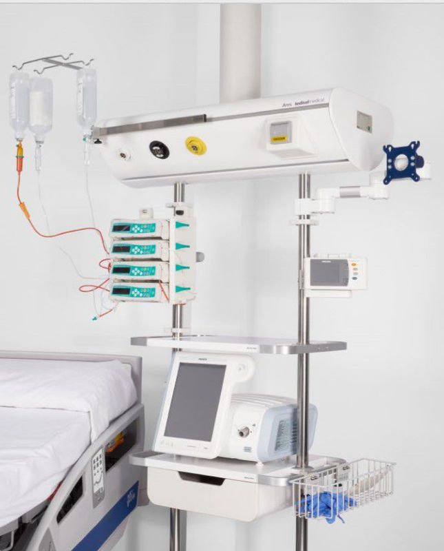 Tedisel Pendant ICU/NICU Rotating Column type Ceiling suspended system ...