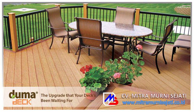 Duma Deck WPC panjang 3 meter │ Lantai Kayu Komposit untuk Outdoor ...