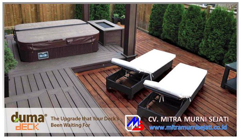 WPC Duma Deck panjang 5 meter | Decking Lantai Kayu Komposit