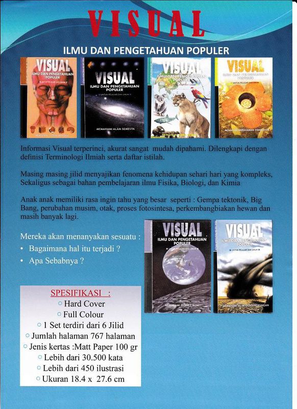 Buku VISUAL ILMU DAN PENGETAHUAN POPULER ( 6 Jilid)
