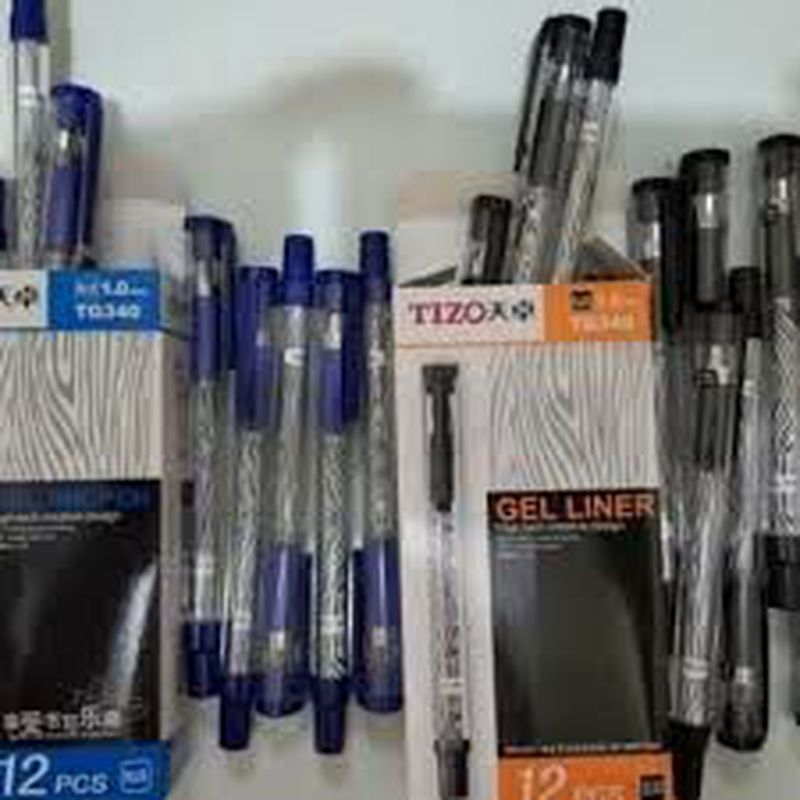 Bolpoin gel Tizo warna hitam/biru