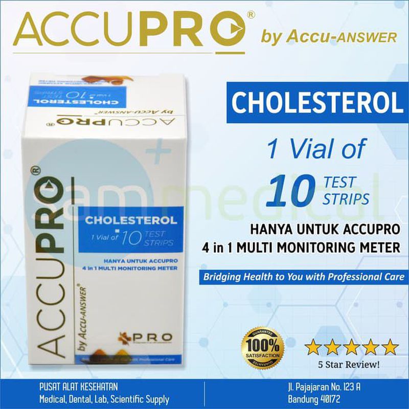 AccuPro Strip Cholesterol isi 10 strip
