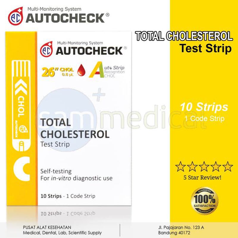 AUTOCHECK STRIP KOLESTEROL / STRIP CHOLESTEROL @10STRIP