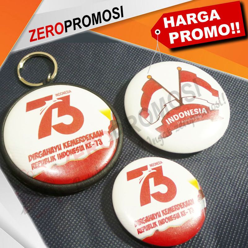 Pin Promosi 17 agustus, Cetak Souvenir Pin harga Terjangkau