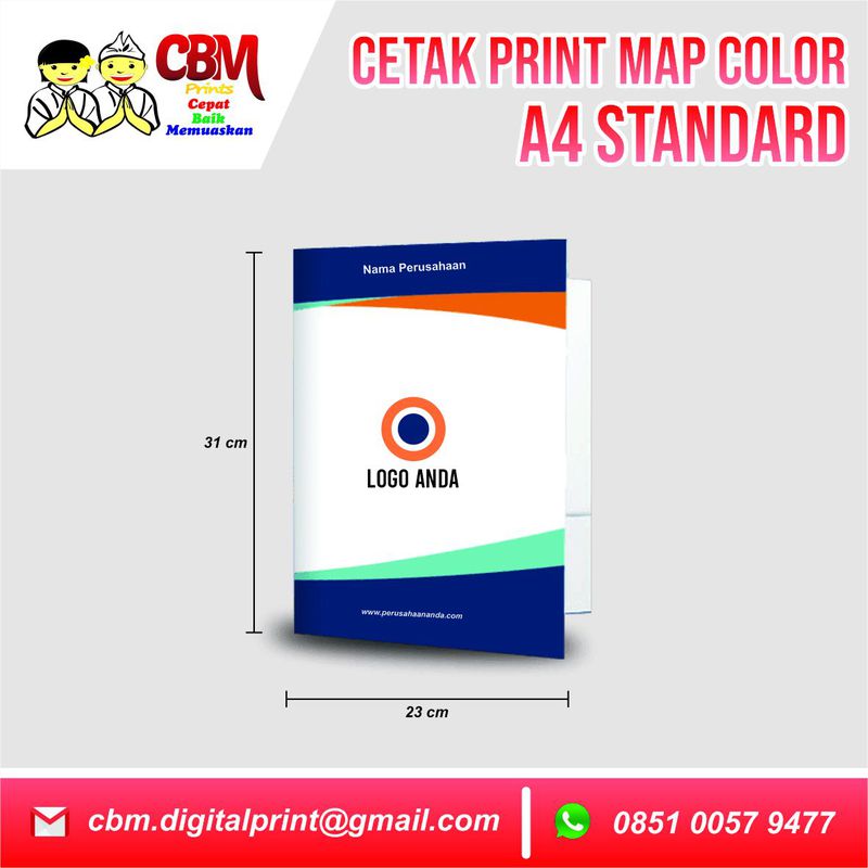 Cetak Print Map Stopmap Color A4 Standar - 100-150pcs