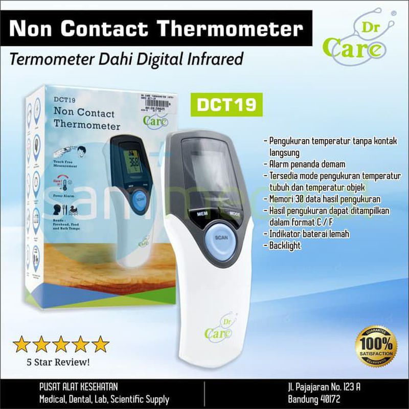 DR Care Thermometer Infrared DCT19 - Termometer Dahi Digital