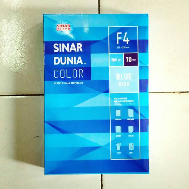 Kertas HVS F4 70 gr Warna Biru