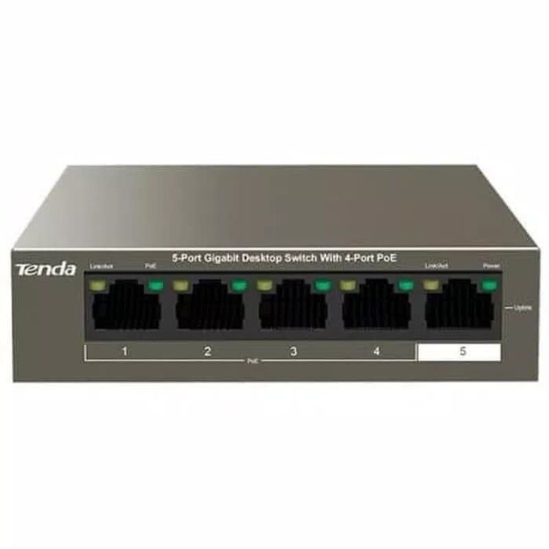 TENDA 5 Port Gigabit Desktop Switch with 4 Port PoE
