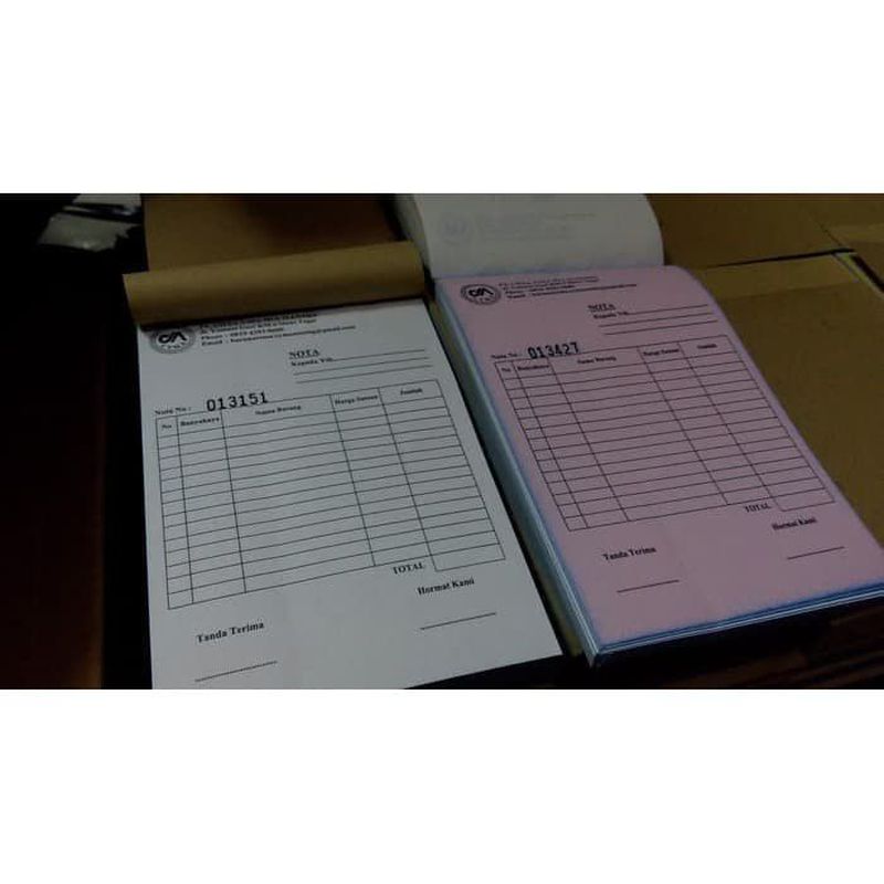 Cetak Print Nota Kuitansi Faktur F/3 Rangkap 2