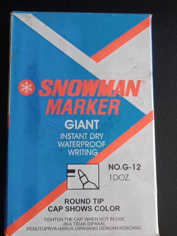 Spidol Snowman Permanen Snowman Marker Giant Instant Dry Waterproof ...