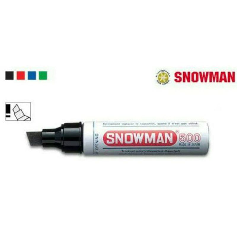 Spidol Permanent Jumbo Snowman 500 - Hitam