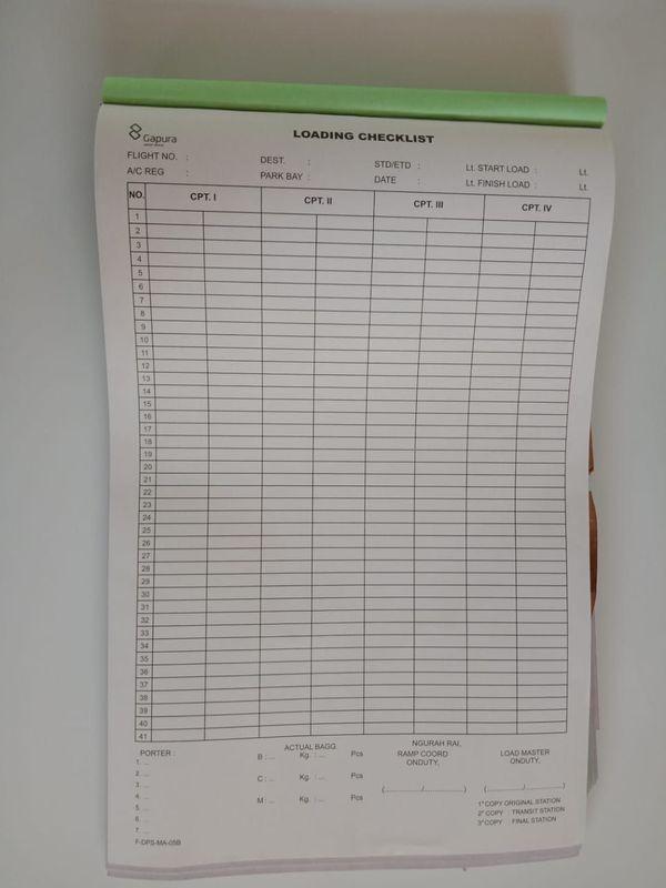 Buku Loading Checklist