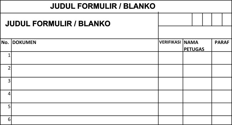 Buku Formulir atau blanko ukuran 1/3 Folio ( 21,5 cm x 11 cm) - Hitam ...