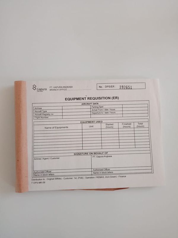 Buku Equipment Requisition