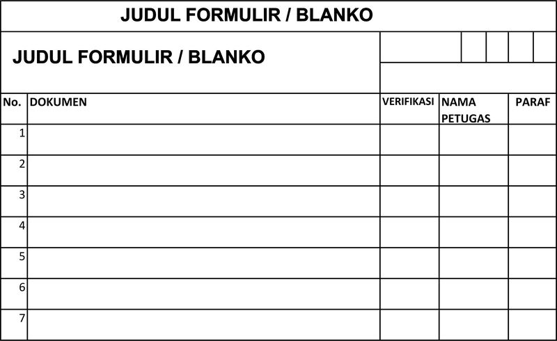 Buku Form atau Blanko 1/2 Folio (16,5 cm x 21,5 cm) - Hitam - 1 Sisi