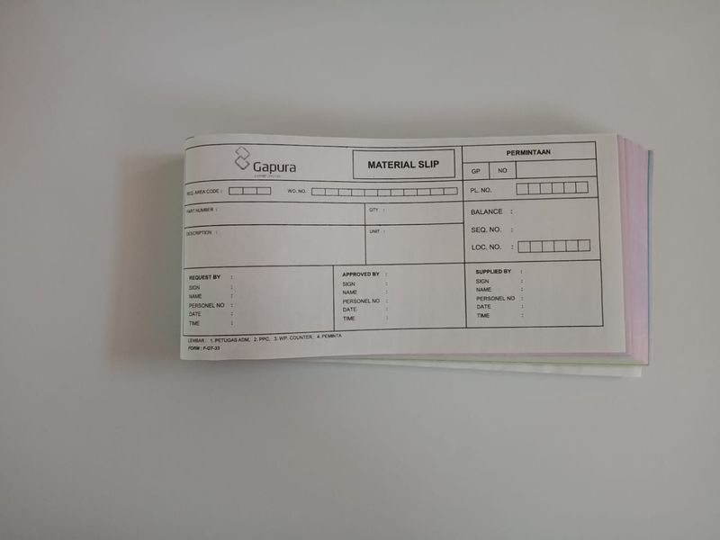 Material slip