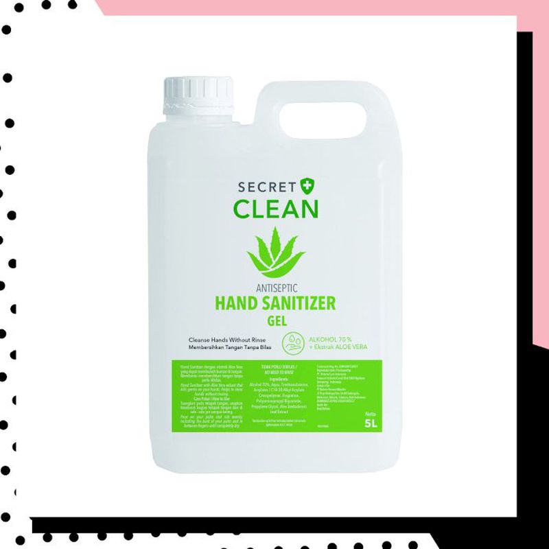 SECRET CLEAN - ANTISEPTIC HAND SANITIZER GEL - 5000 ML
