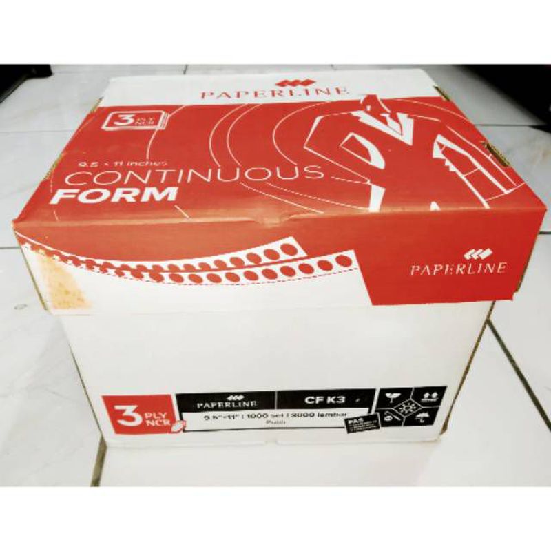 CONTINOUS FORM 3 PLY NCR PUTIH