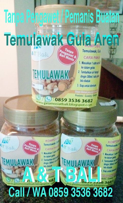 Minuman Serbuk TEMULAWAK GULA AREN A & T Bali - Non Gula