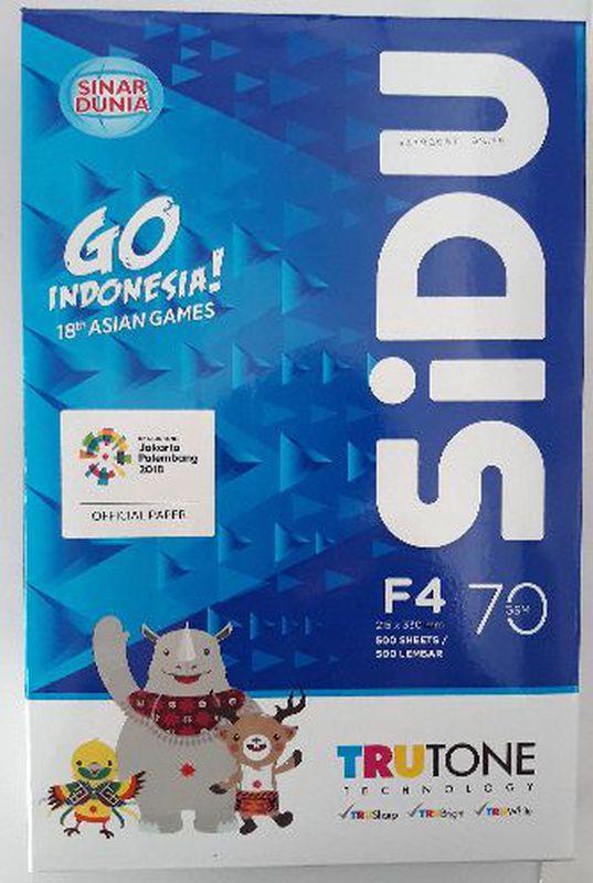 Kertas F4 Sinar Dunia 70gsm