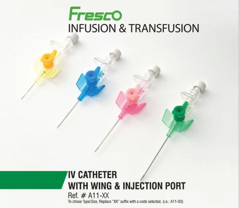 IV CATHETER WITH WING & INJECTION TYPE FRESCO - A11-06 / 24G