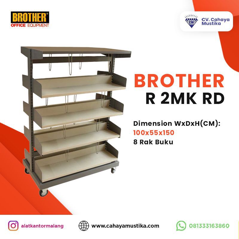 Rak Perpustakaan Brother Dua Muka Beroda