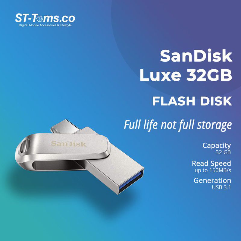 UFD SANDISK 32GB Ultra Dual Drive Luxe USB Type-C SDDDC4-032G-G46