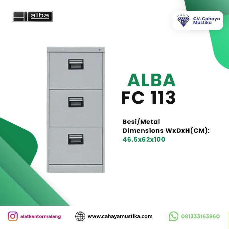 Filling Cabinet 3 Laci Alba FC 113