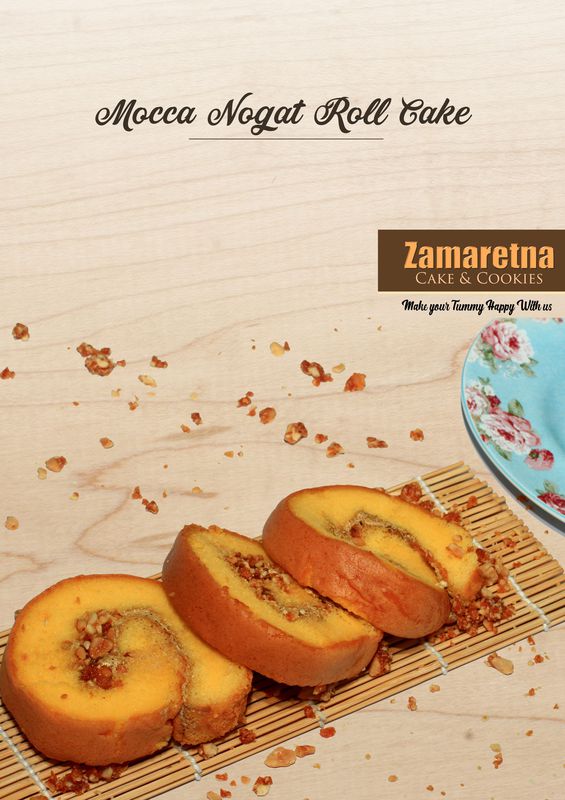 Mocca nogat roll cake