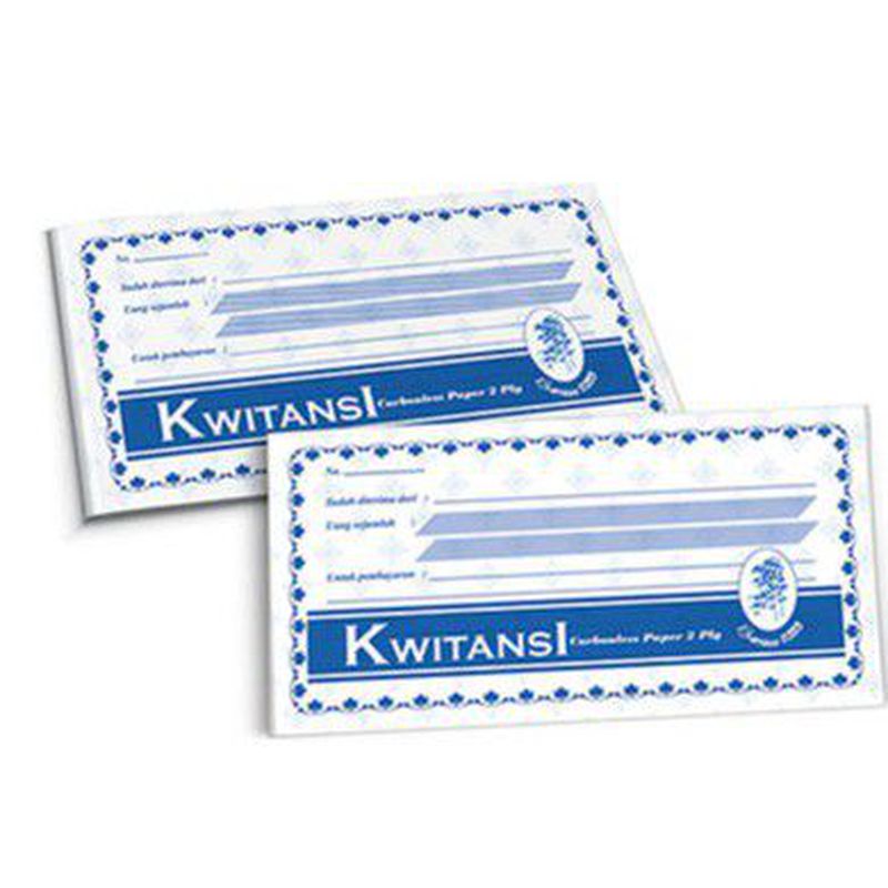 Kwitansi/Nota (1 warna) uk. 1/3 Folio (2 Rangkap)