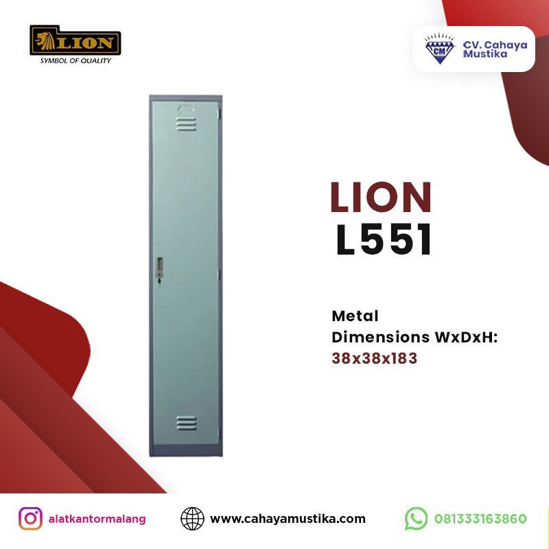 Loker Besi Lion L-551 / Loker besi 1 Pintu