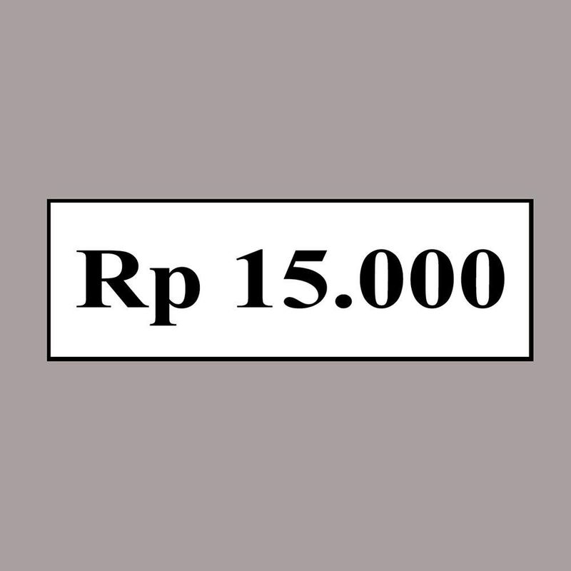 Sticker Harga "15.000"