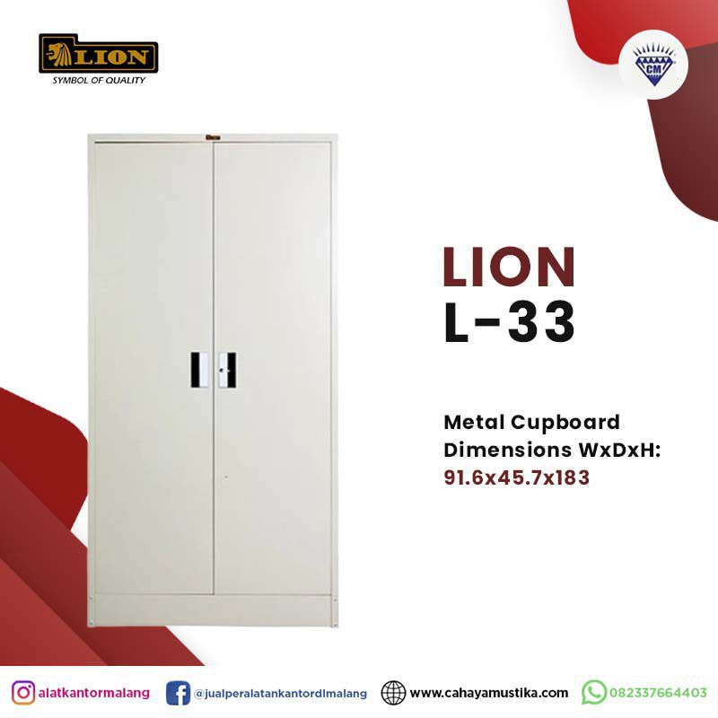 Almari Arsip besi LION L33 Pintu Ayun