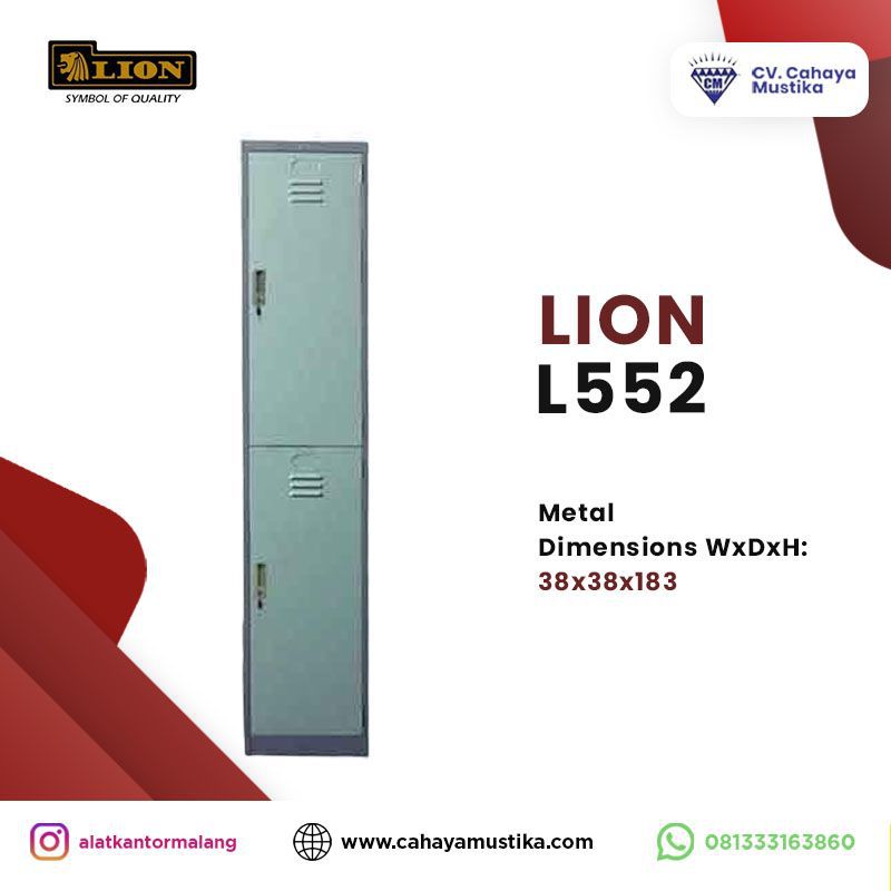 Loker Besi Lion L-552 / Loker besi 2 Pintu