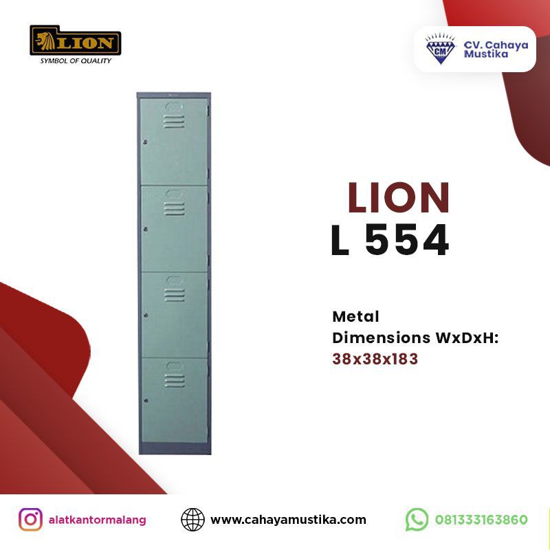 Loker Besi Lion L-554 / Loker besi 4 Pintu