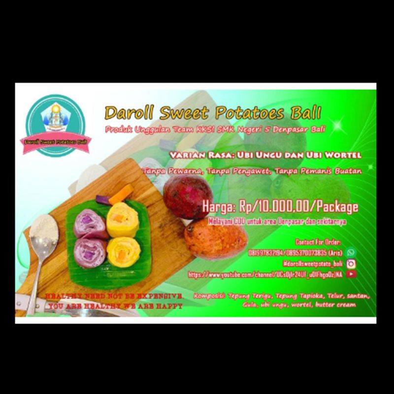 Sticker Label "Daroll Sweet Potato (8x5)"