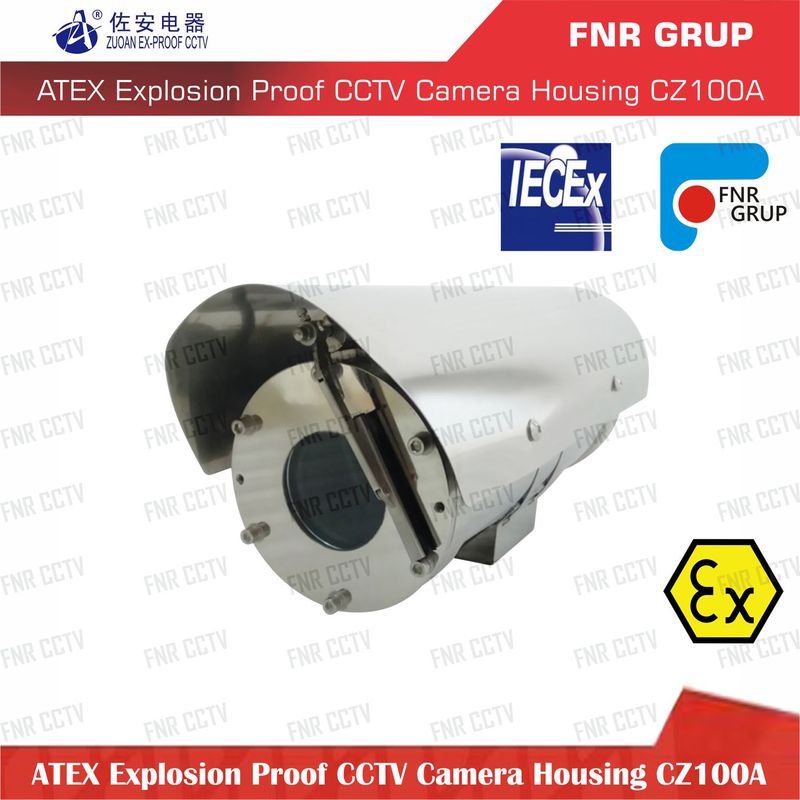 Explosion Proof ATEX Certified CCTV 2mp Network Camera with wiper CZ100A - SS 316L