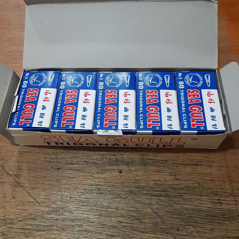 Trigonal Clip Seagul No. 3 ( 1 Box isi 10 Kotak )