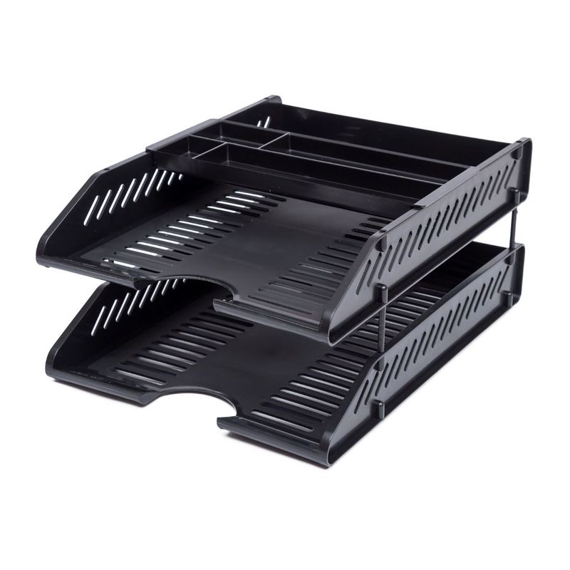 Letter Tray Set BANTEX warna Hitam-987210