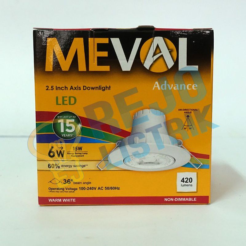 Lampu Panel Led In Bow Meval Advanced Axis DL 6 Watt WW