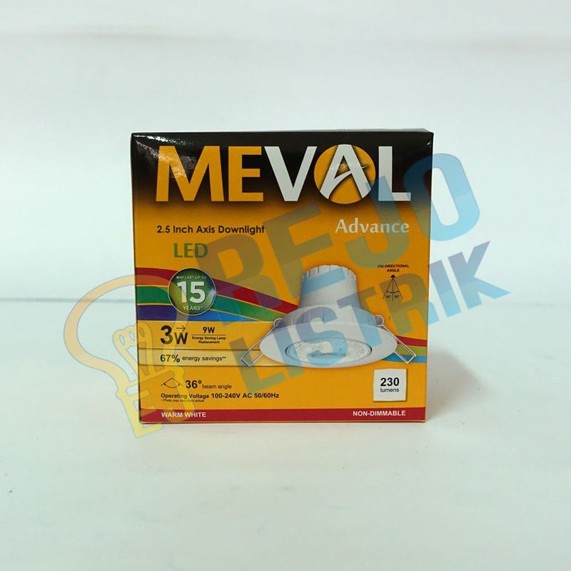 Lampu Panel Led In Bow Meval Advanced Axis DL 3 Watt WW