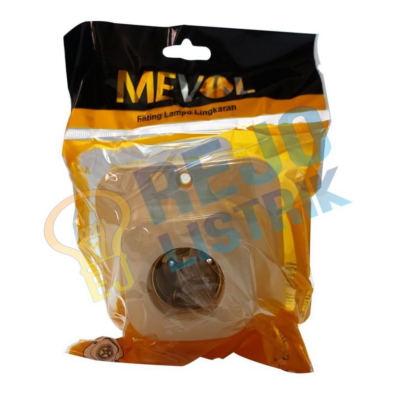 Fitting Plafon Meval Kotak Contur Putih E27