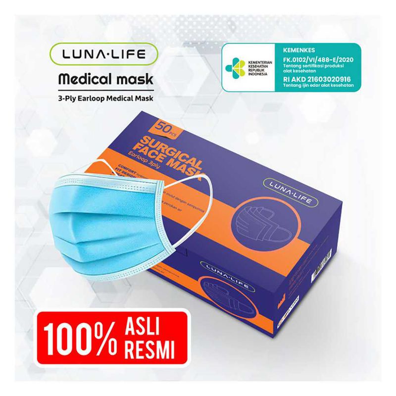 Masker Medis Surgical 3 Lapis (isi 50 pcs)