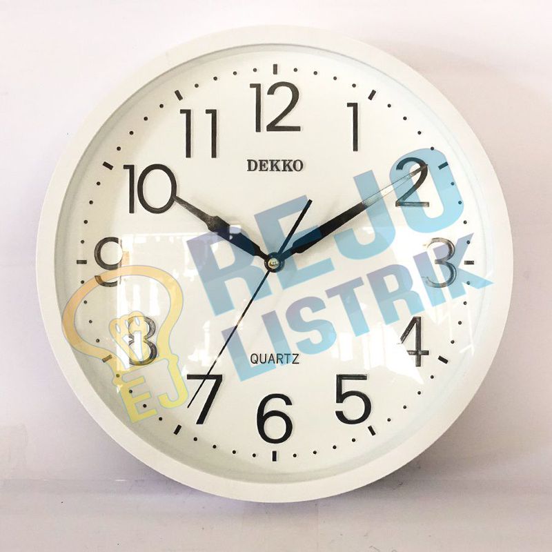 Jam Dinding Dekko Besar Bulat Putih 1211