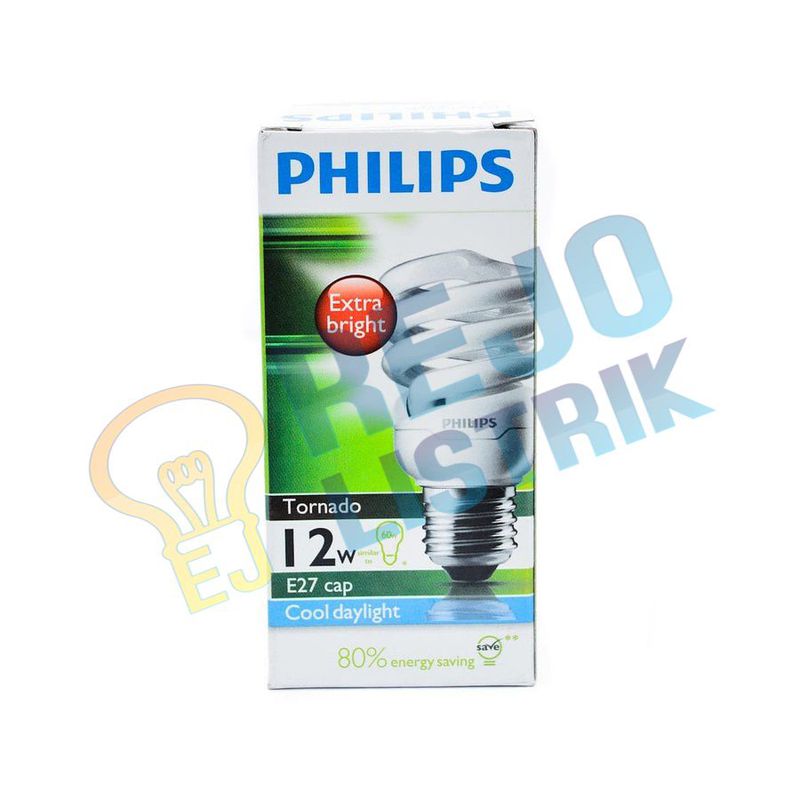 Lampu CFL Philips Tornado 12 Watt Putih