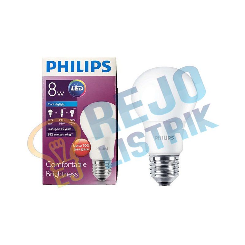 Lampu Led Bulb Philips 8 Watt Putih
