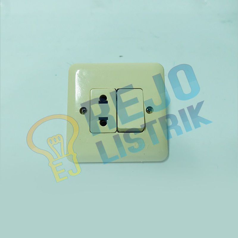 Saklar Tunggal + Stop Kontak In Bow Meet Cream