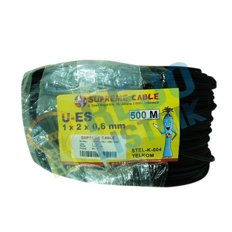 Kabel Telepon Out Dor/ Drop Wire Supreme 2x0,6 mms Meteran