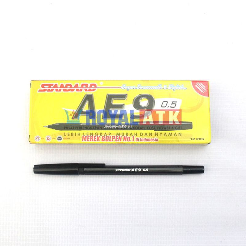 PULPEN STANDARD AE-9 OPAQUE BLACK/BLUE 8995026900828 - Hitam