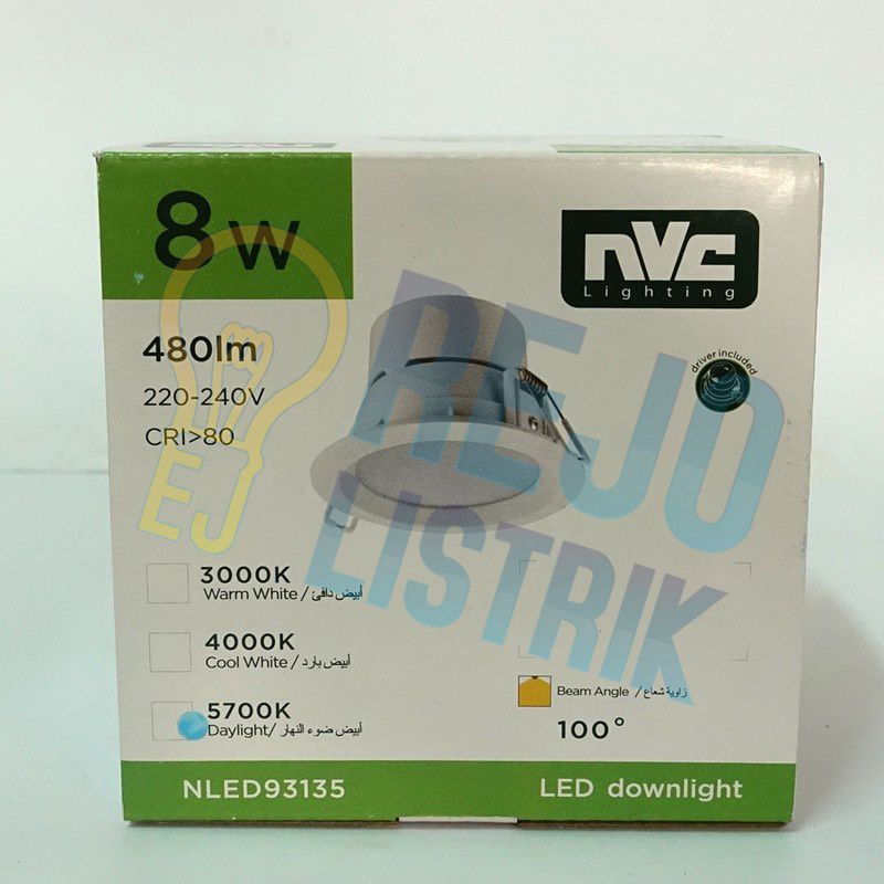 Lampu Panel Led In Bow NVC Shell 8 Watt CDL/ Putih